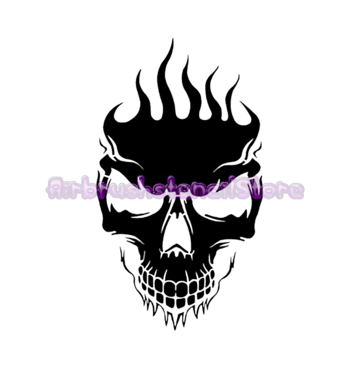 Skull Airbrush art stencil Mylar available in 7 sizes ships worldwide ...