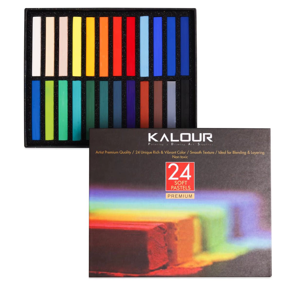 Artists 24 Pcs Compressed Colour Pastel Sticks soft pastel art set ...