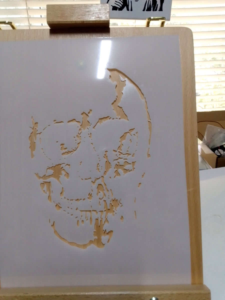 Three layer Skull Airbrush art stencil set – Air Brush Stencil Store