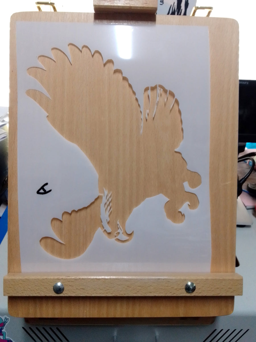 Three layer Eagle Airbrush art stencil set clear Mylar ships worldwide ...