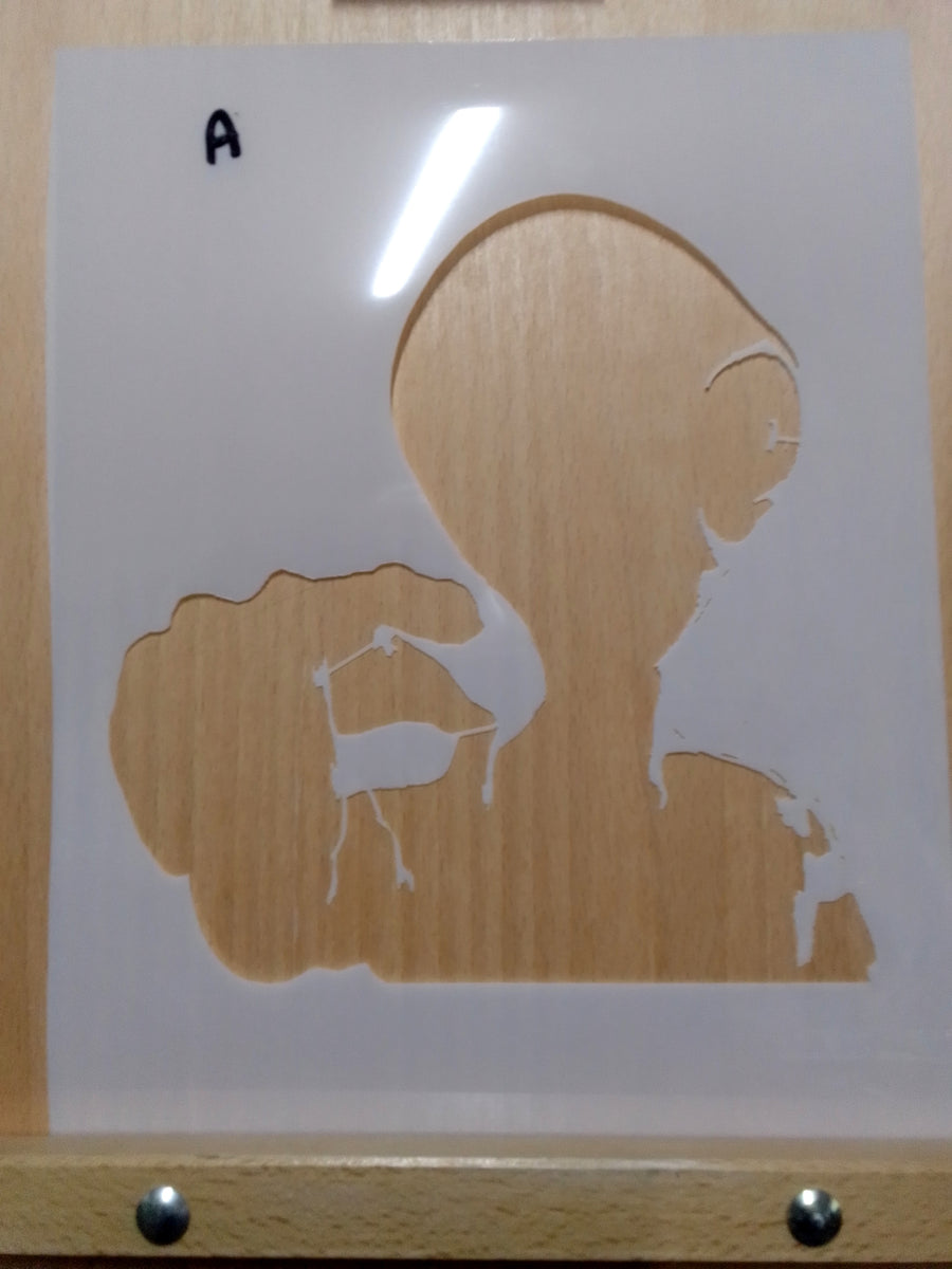 Three layer Alien Airbrush art stencil set clear Mylar ships worldwide ...