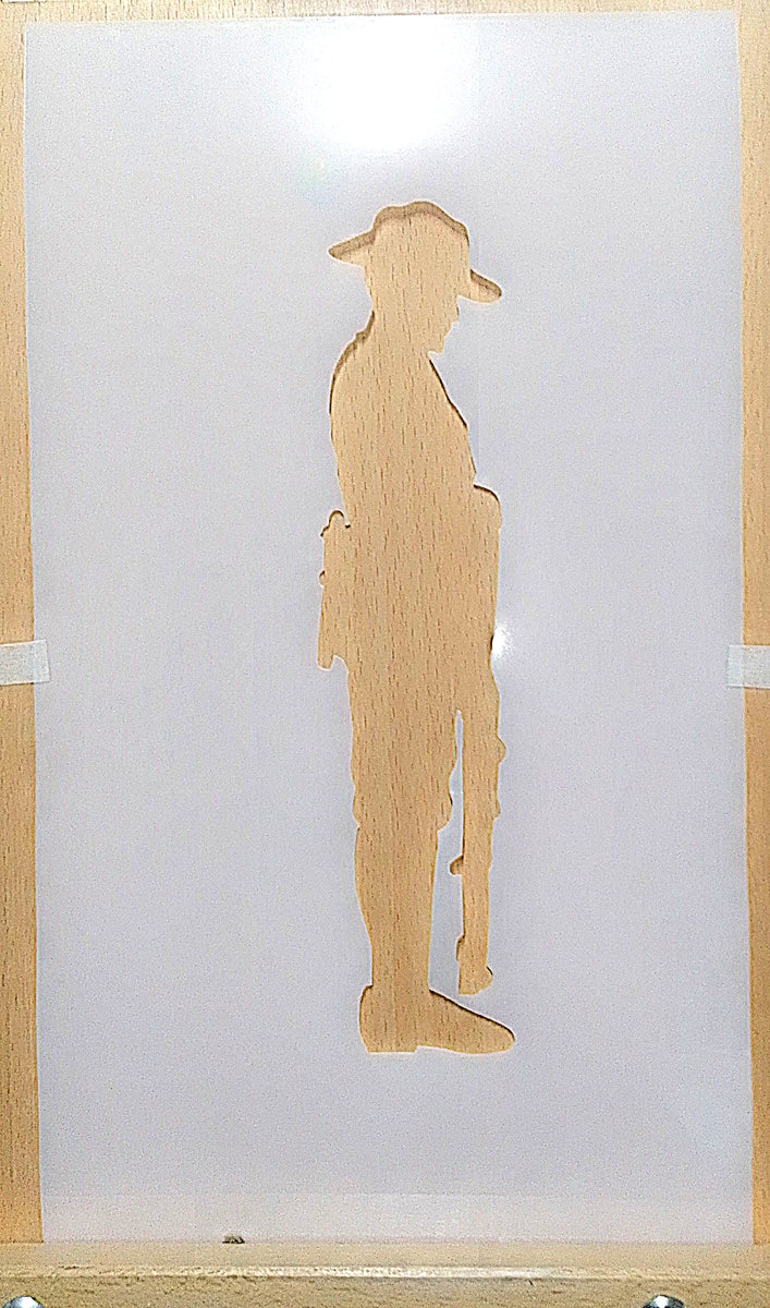 Soldier Airbrush art stencil available in 7 sizes Mylar ships worldwid ...