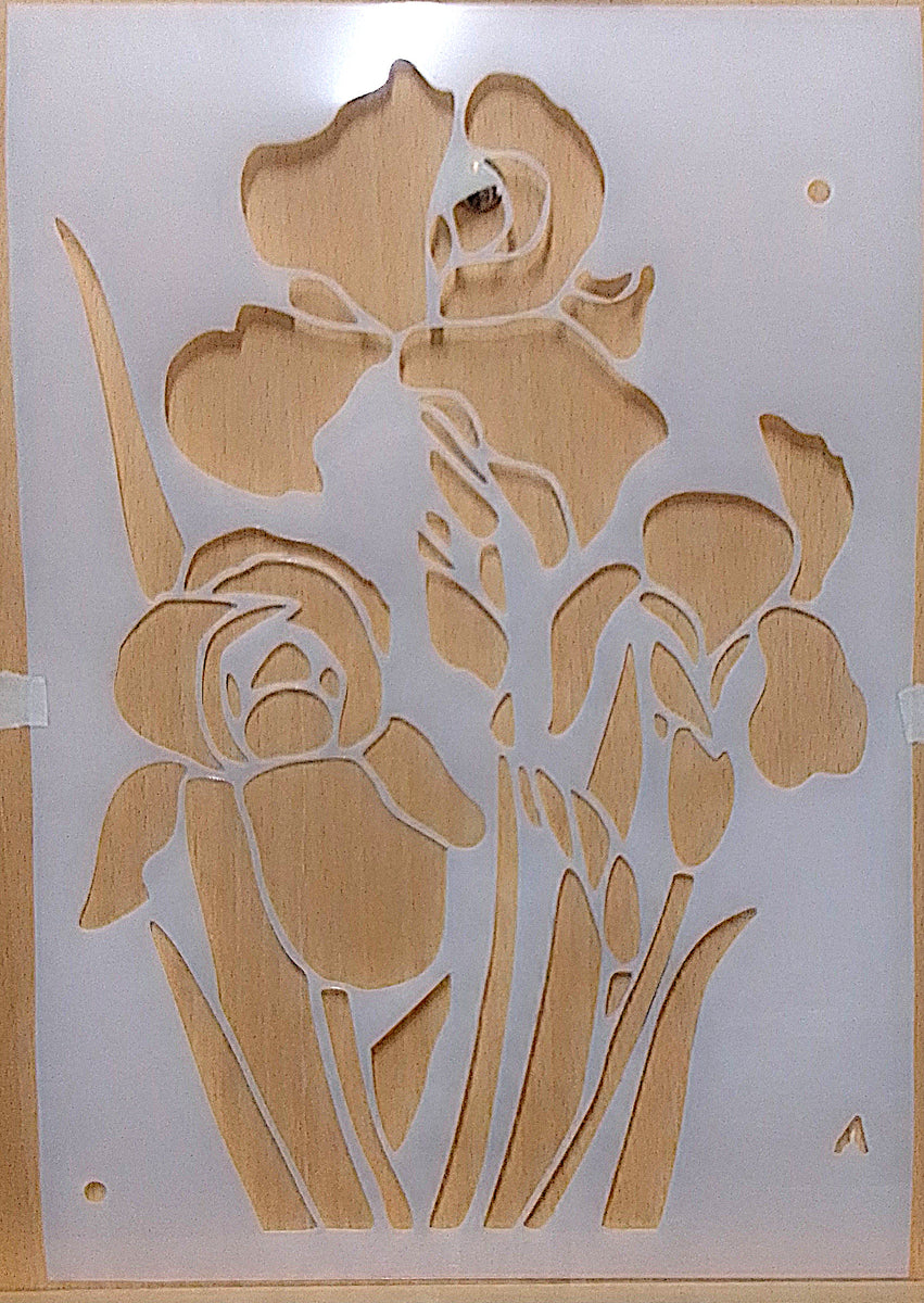 Flower Three layer Airbrush art stencil set Mylar ships worldwide ...