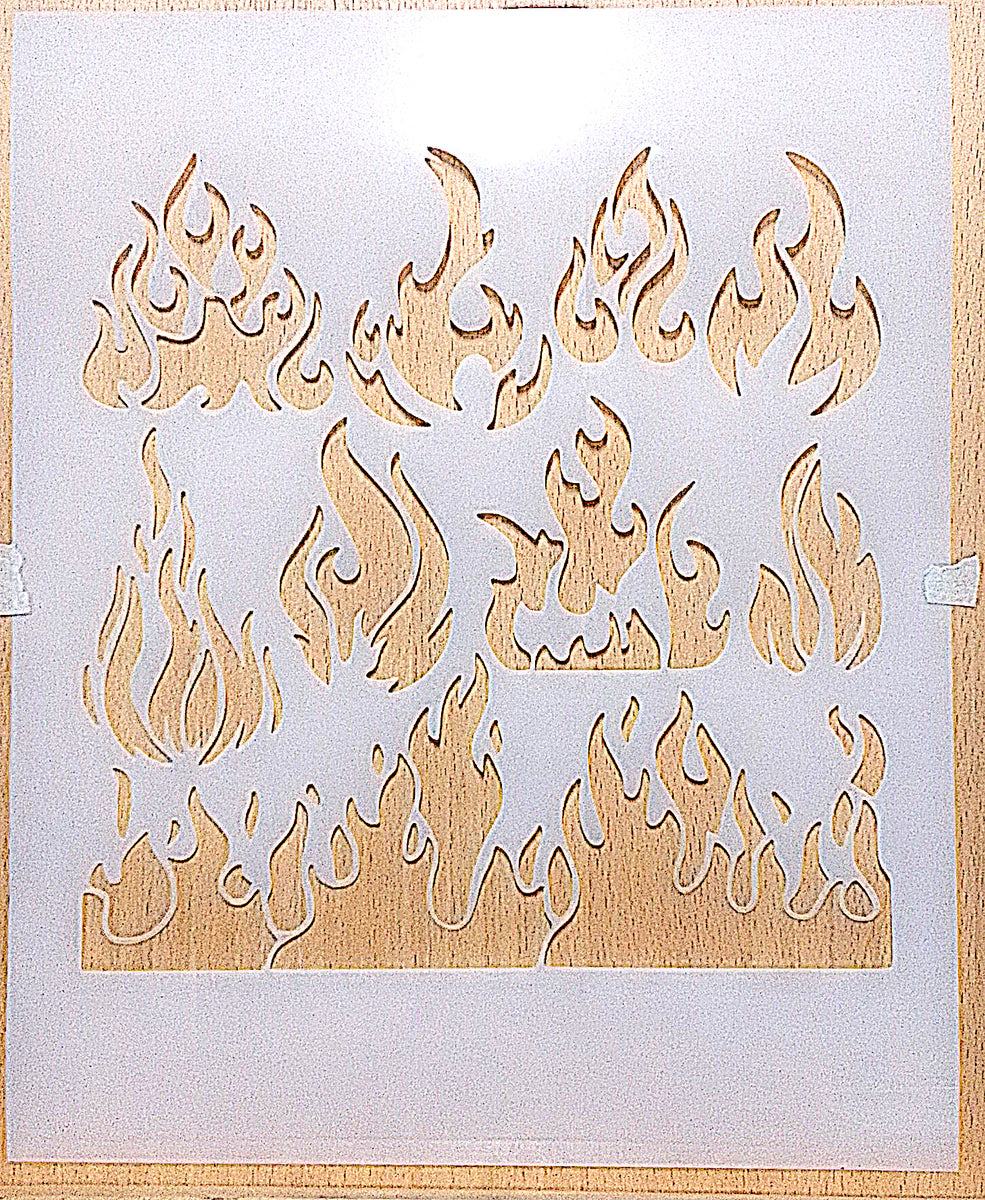 Flames Template Airbrush art stencil Mylar ships worldwide. – Air Brush ...
