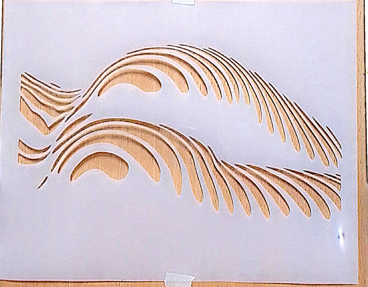 Female stripes stencil airbrush stencil artists nude template Mylar sh ...