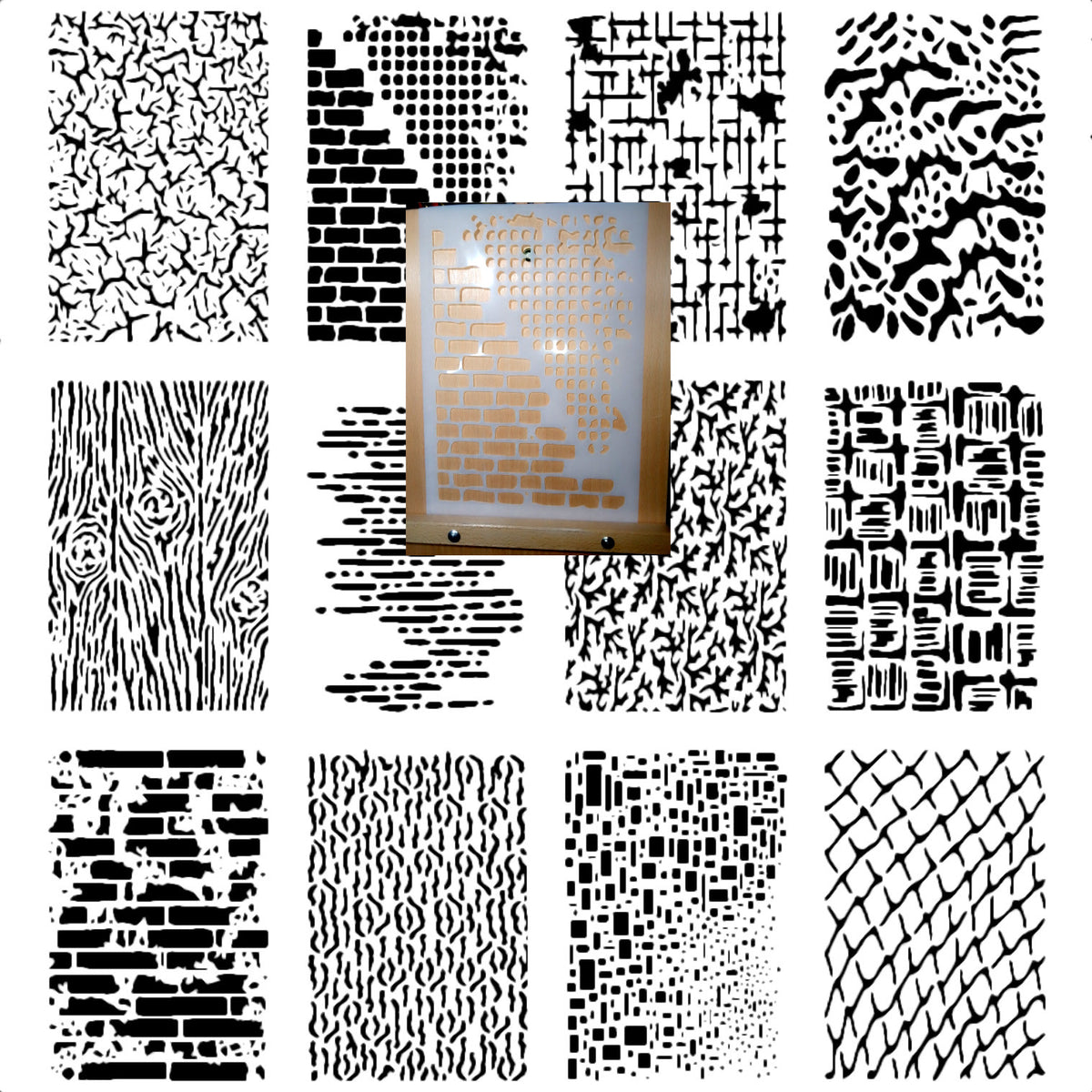 Texture J Airbrush art stencil Mylar – Air Brush Stencil Store