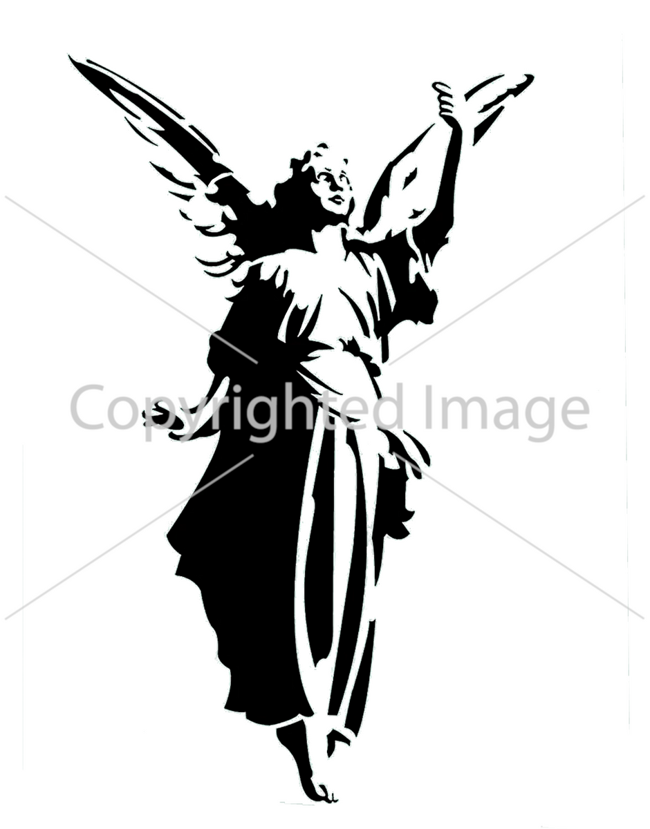 Angel B Airbrush art stencil available in 2 sizes Mylar ships worldwid ...