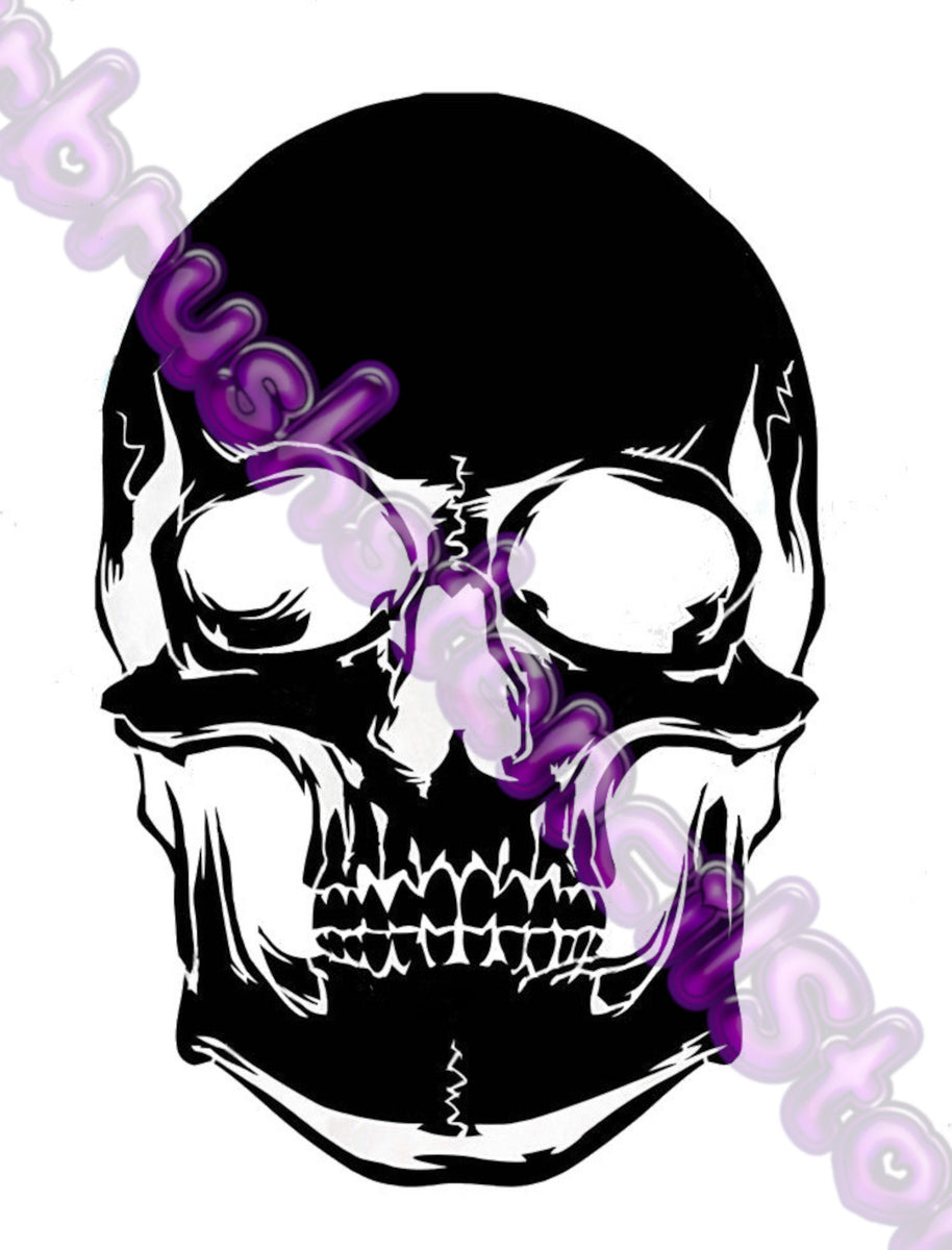 Skull Airbrush art stencil Available in 2 sizes Mylar ships worldwide ...